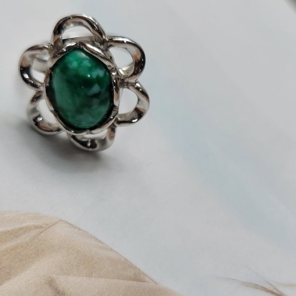 Antique 1950s Sarah Coventry Ring Open Size - Gem